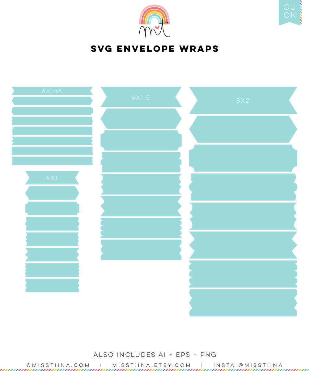 Envelope Wraps Labels SVG – Miss Tiina