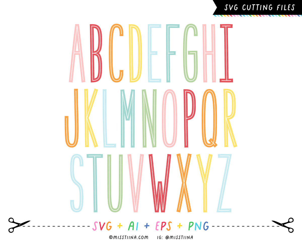 Hello Sunshine Letters SVG Digital Cut Files – Miss Tiina